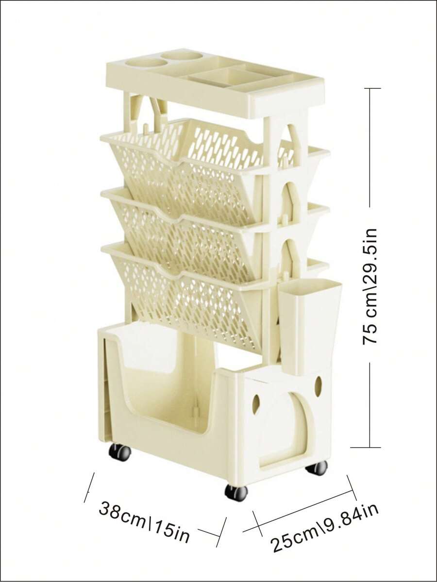 1 Set Of Movable Floor Standing Storage Racks With Locking Wheels, Used ...