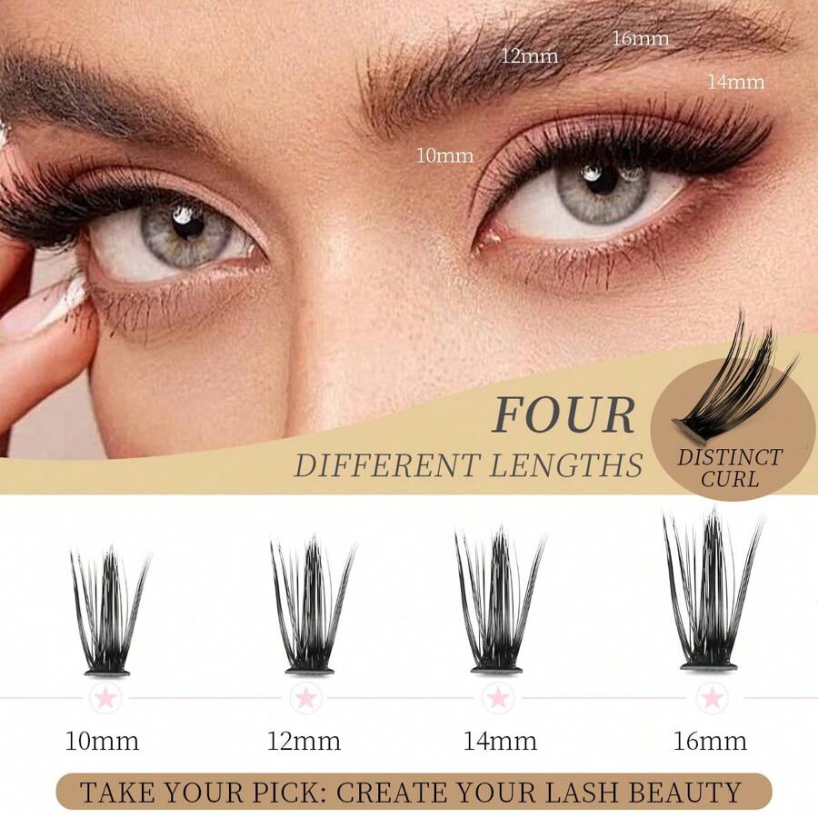 Lash Clusters DlY Eyelashes Extensions, Black Eyelashes Extensions Kit ...