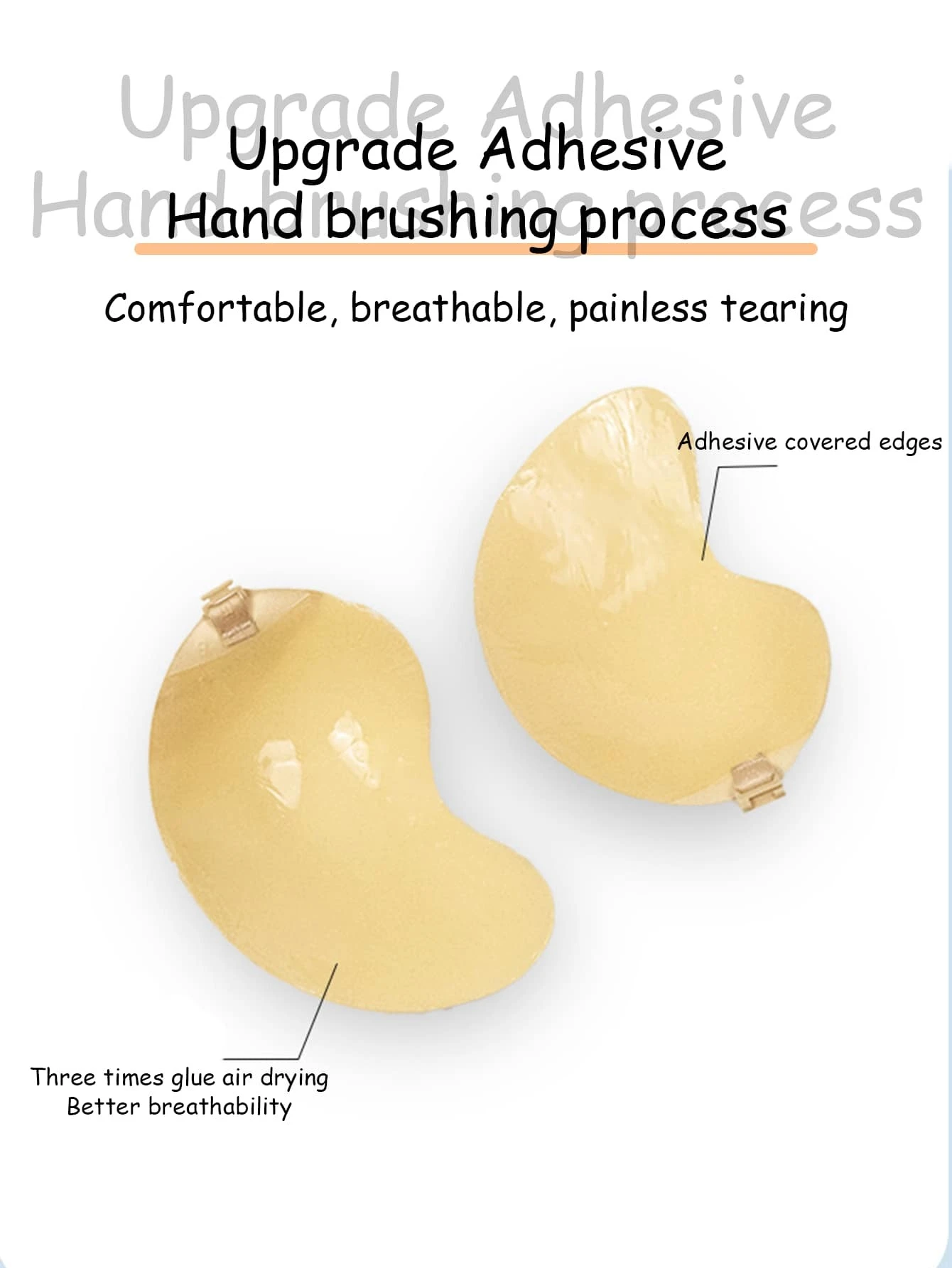 1pc New Upgraded Hand Brush Adhesive Mango Cups Bra Stickers Breast ...