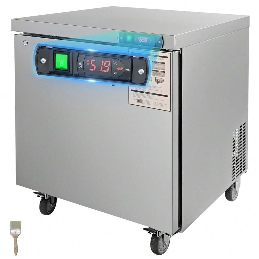 VEVOR Commercial Refrigerator, 28" Undercounter Worktop Refrigerator, 7 ...