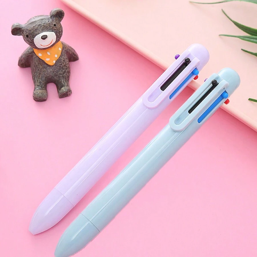 6 Colors Macaron Ballpoint Pen, Morandi Expandable Pen, Student Colored ...