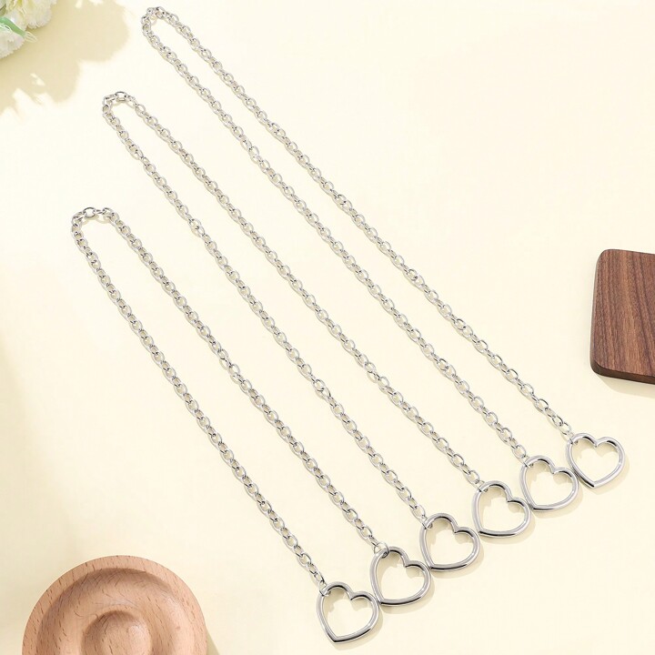 1pc Heart O Ring Slip Chain Necklace For Women Handmade Punk Gothic Necklace Jewelry Adjustable Lariat Y Necklace Length 24 29 34inch Width 0.4inch SHEIN USA