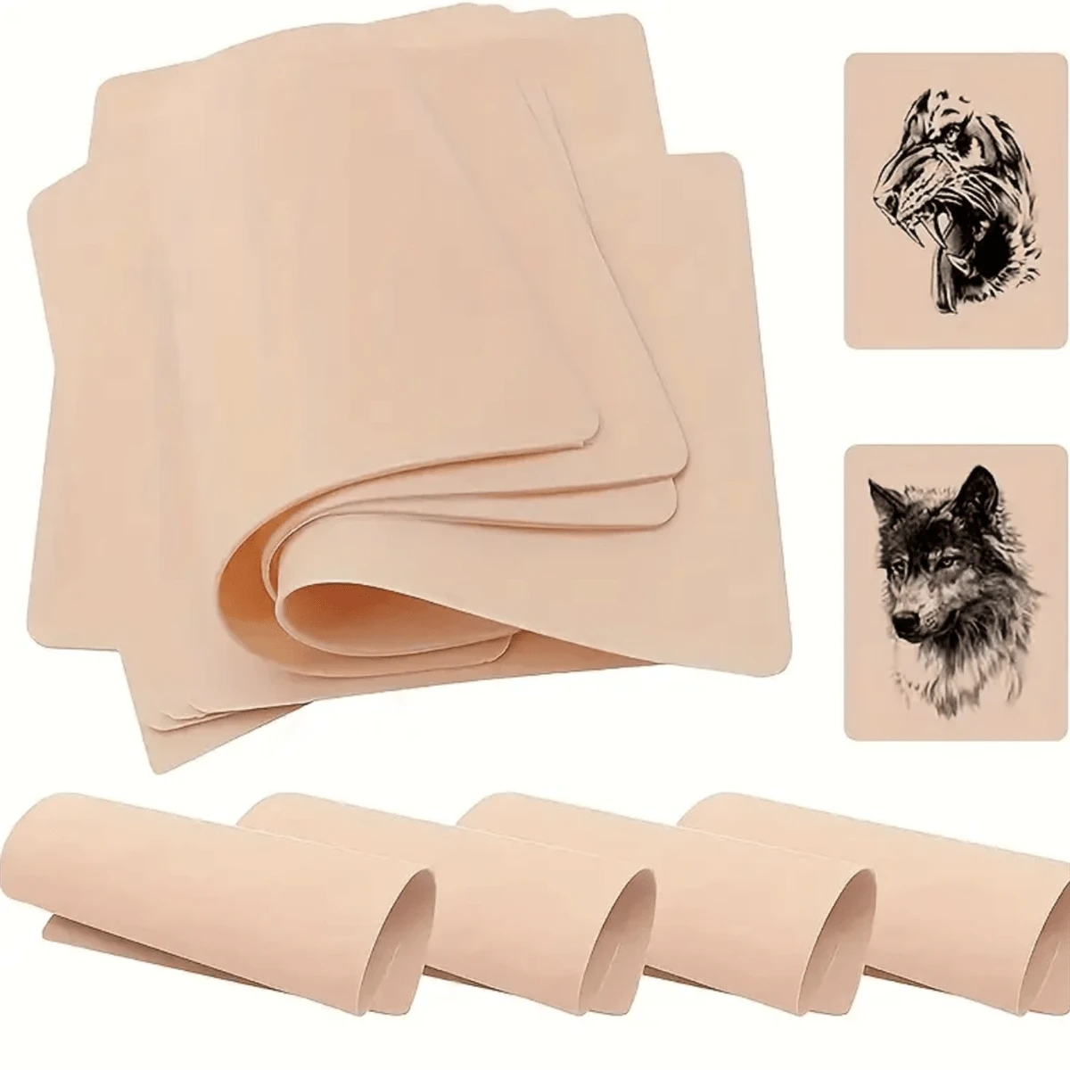 10Pcs Blank Tattoo Practice Skin, Double Sides Microblading Practice ...