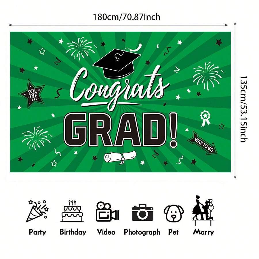 1PC, Green Graduation Season Props School Graduation Ceremony ...
