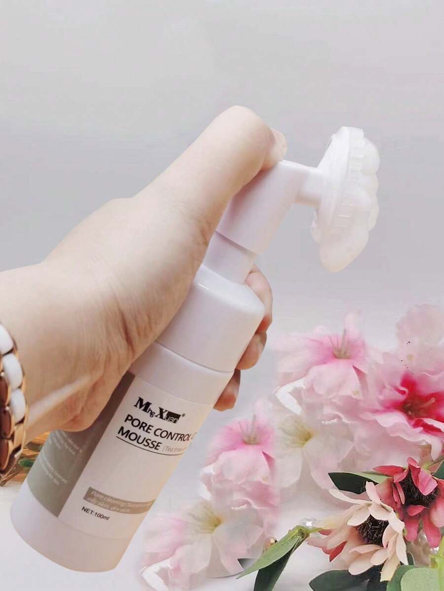 Pore Control Cleansing Mousse With Silicone Brush, 100ml, Amino Acid ...