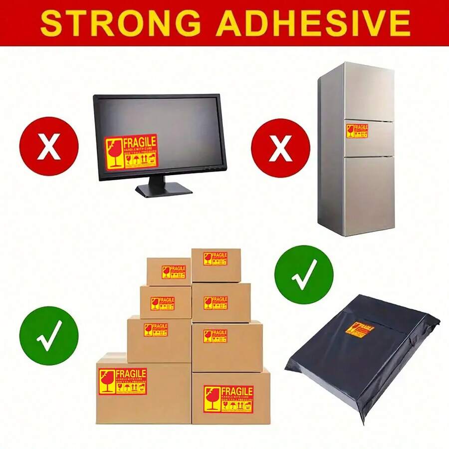 Multiple Styles Combination Handle With Care Fragile Labels, Moving ...