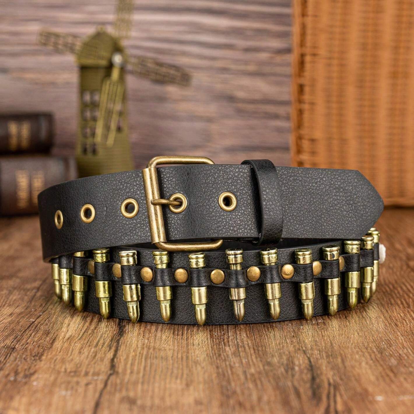 1pc Punk European And American Style Bullet Belt With Rivets, Women ...