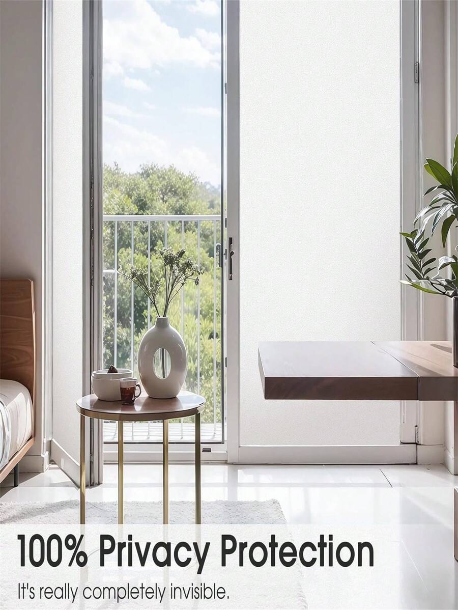 Window Privacy Film, Removable Frosted Glass Window Film For Bathroom ...