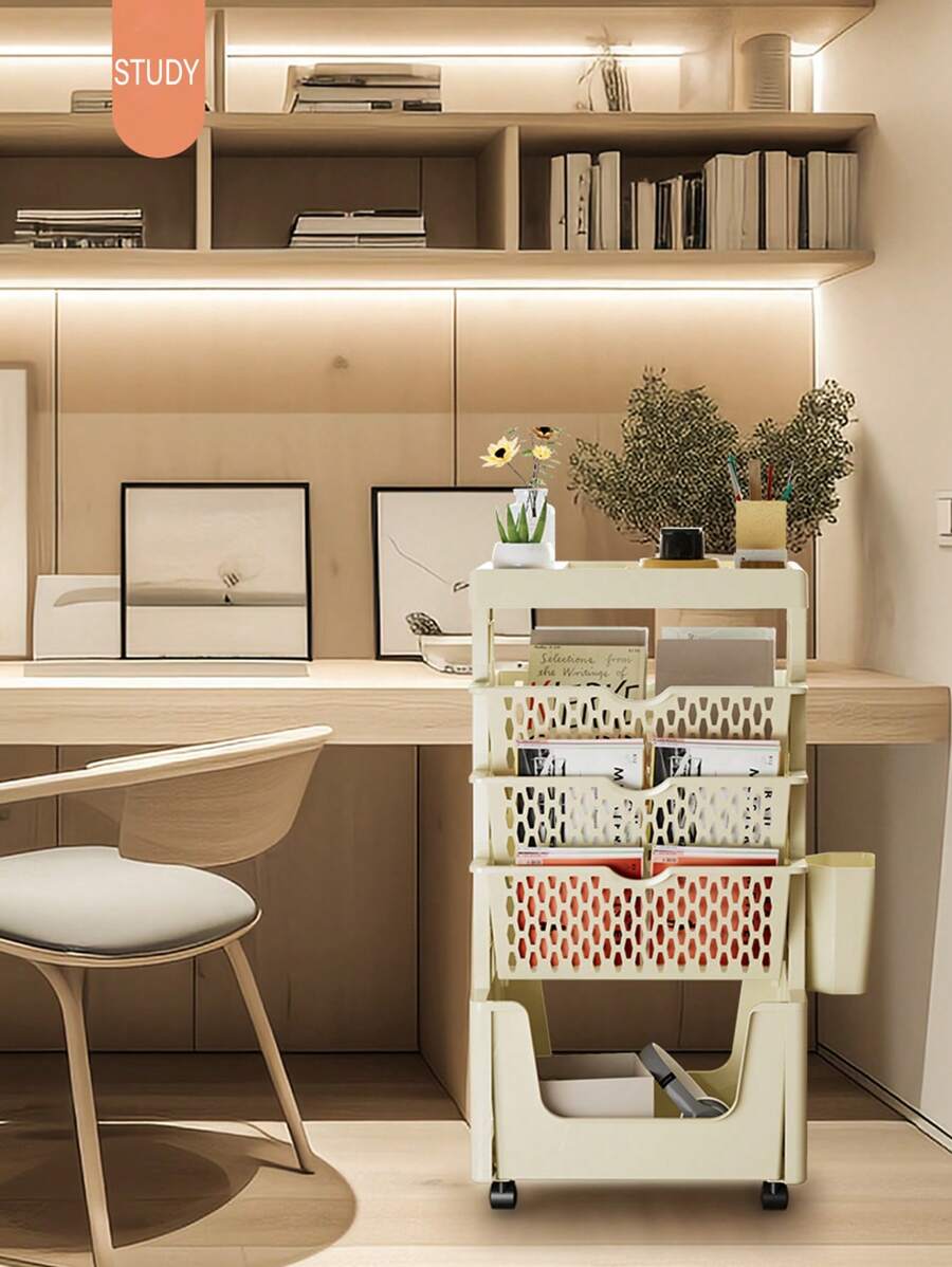 1 Set Of Movable Floor Standing Storage Racks With Locking Wheels, Used ...