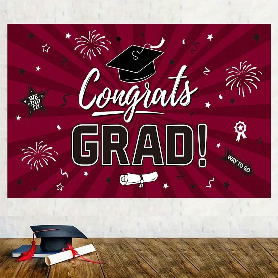 1PC, Burgundy Graduation Season Props School Graduation Ceremony ...