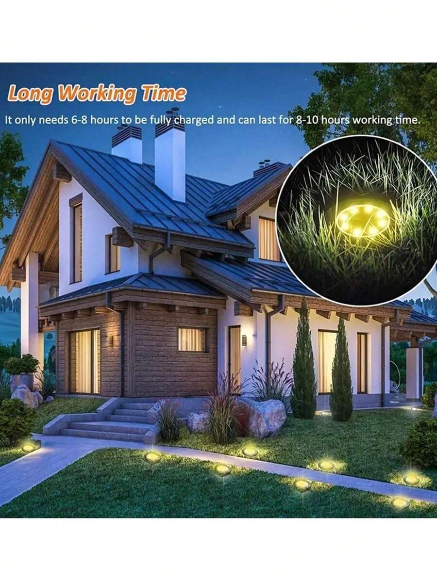 4pcs Warm White Solar Lights Outdoor, Solar Garden Lights, Solar ...