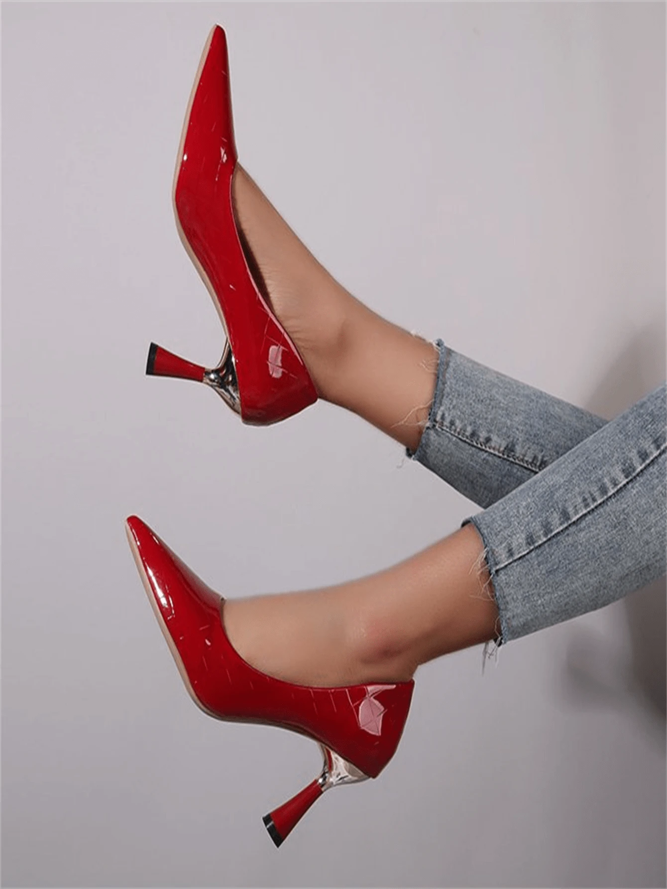 Zapatos de tacón alto con punta para mujer, zapatos simples y ...