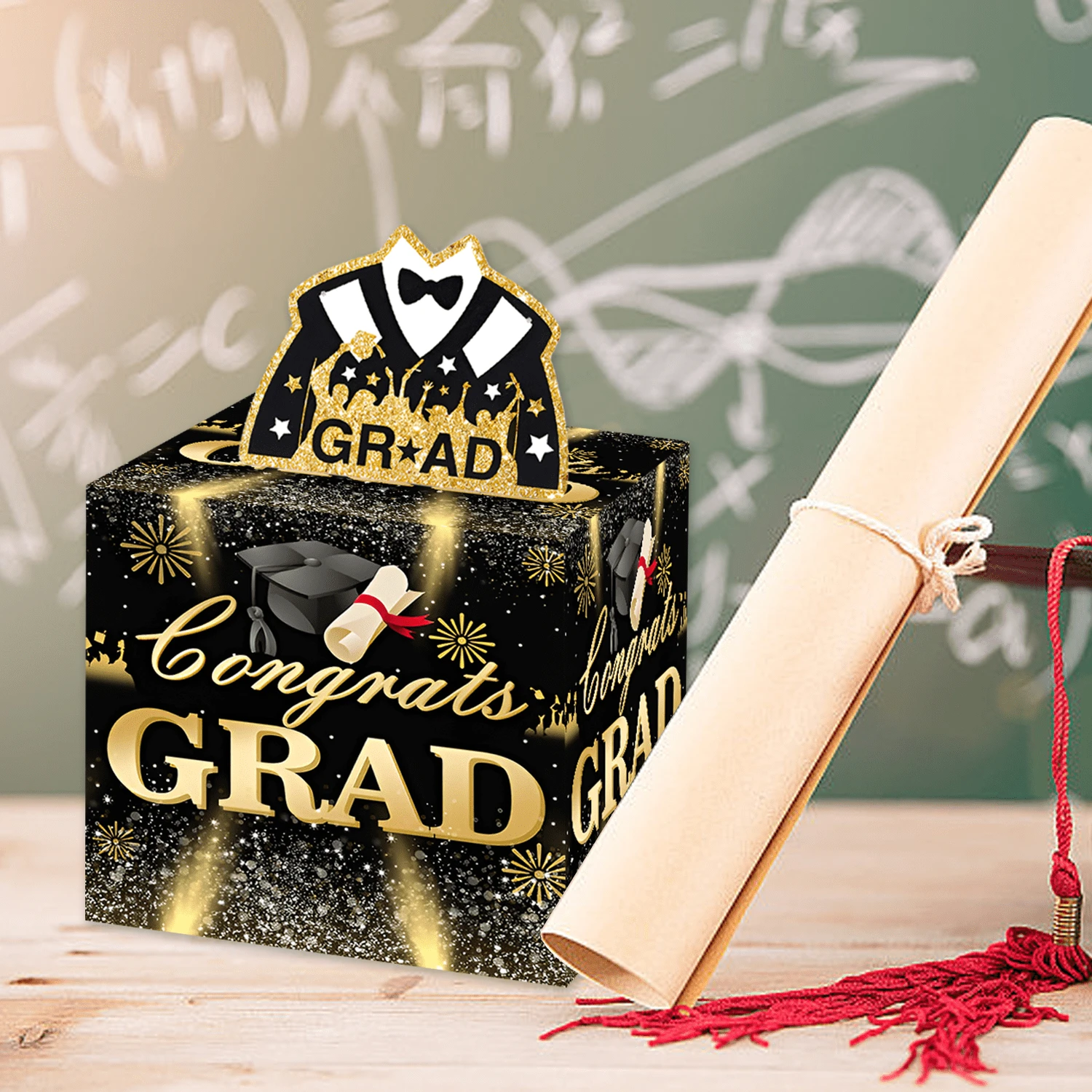 Black And Gold Graduation Party Decorations 2024 Graduation Surprise ...