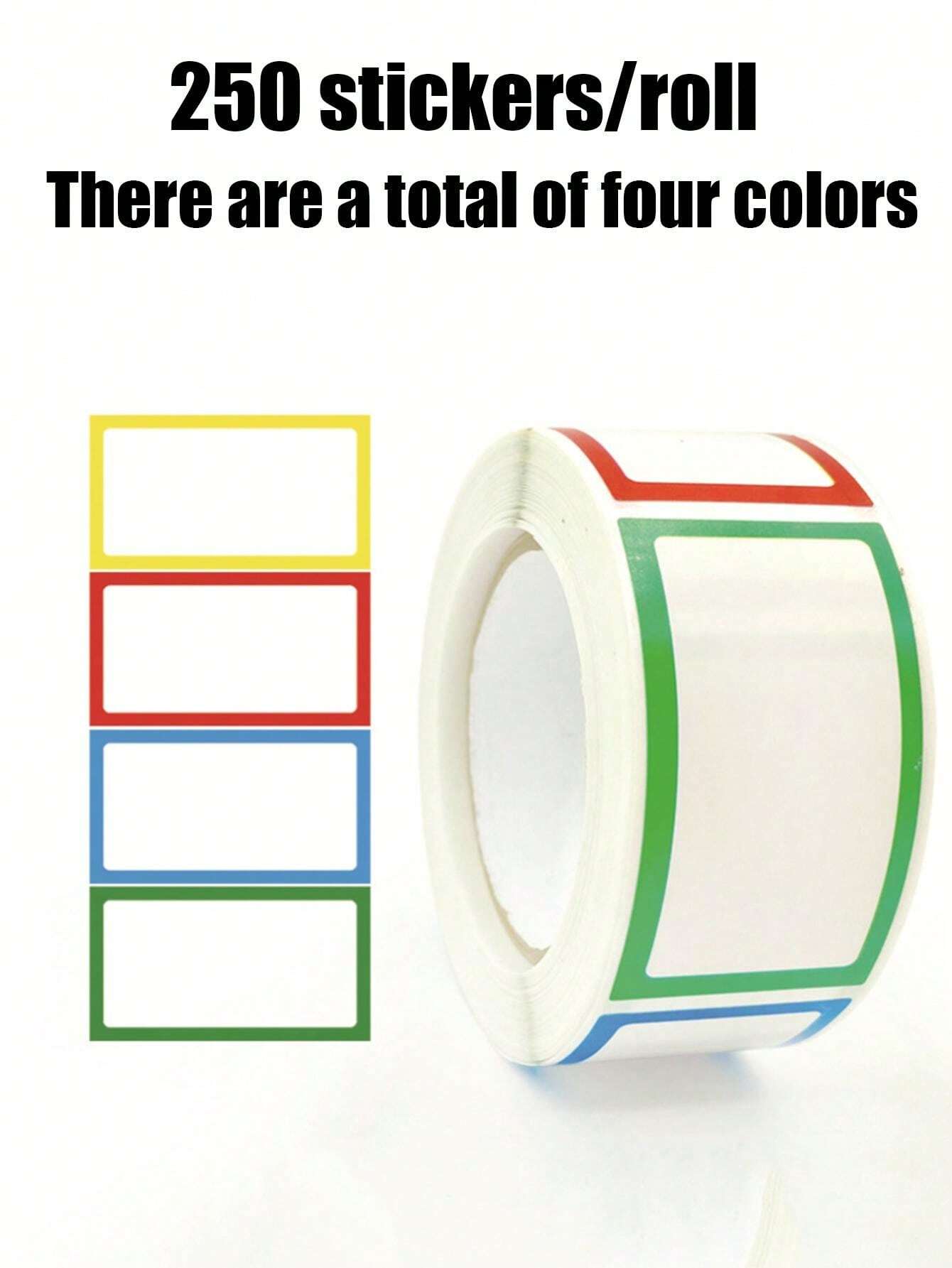 Colorful Self-Adhesive Blank Sticker Roll For Handwritten Labeling And ...