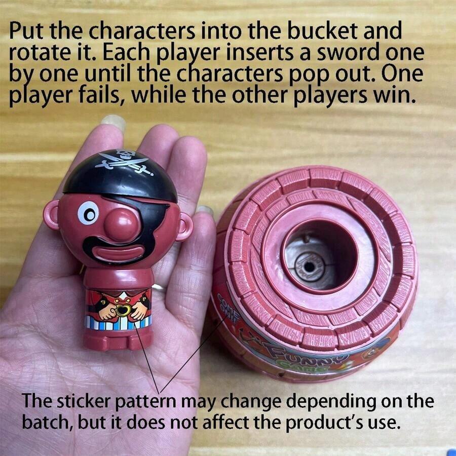 Pirate Barrel Prank Game Funny Novelty Toy With Sword, Pirate Barrel ...