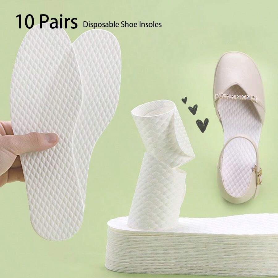 10 Pairs Disposable Leather Insoles For Men And Women - Perfect For ...
