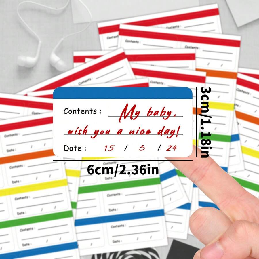 100pcs(10 Sheets) Freezer Labels For Food, Easy Peel Off, Color Coding ...