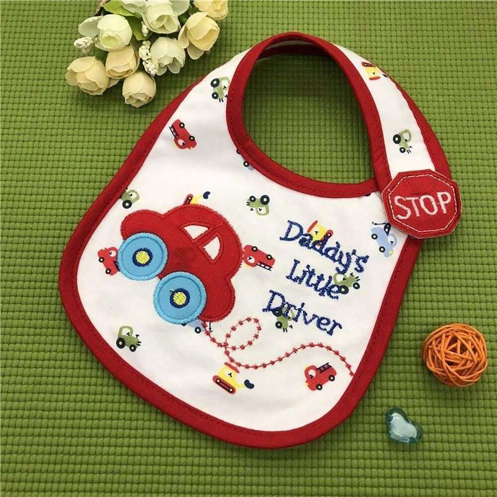 Cartoon Baby Bibs With Three Waterproof Layers And Embroidery For ...
