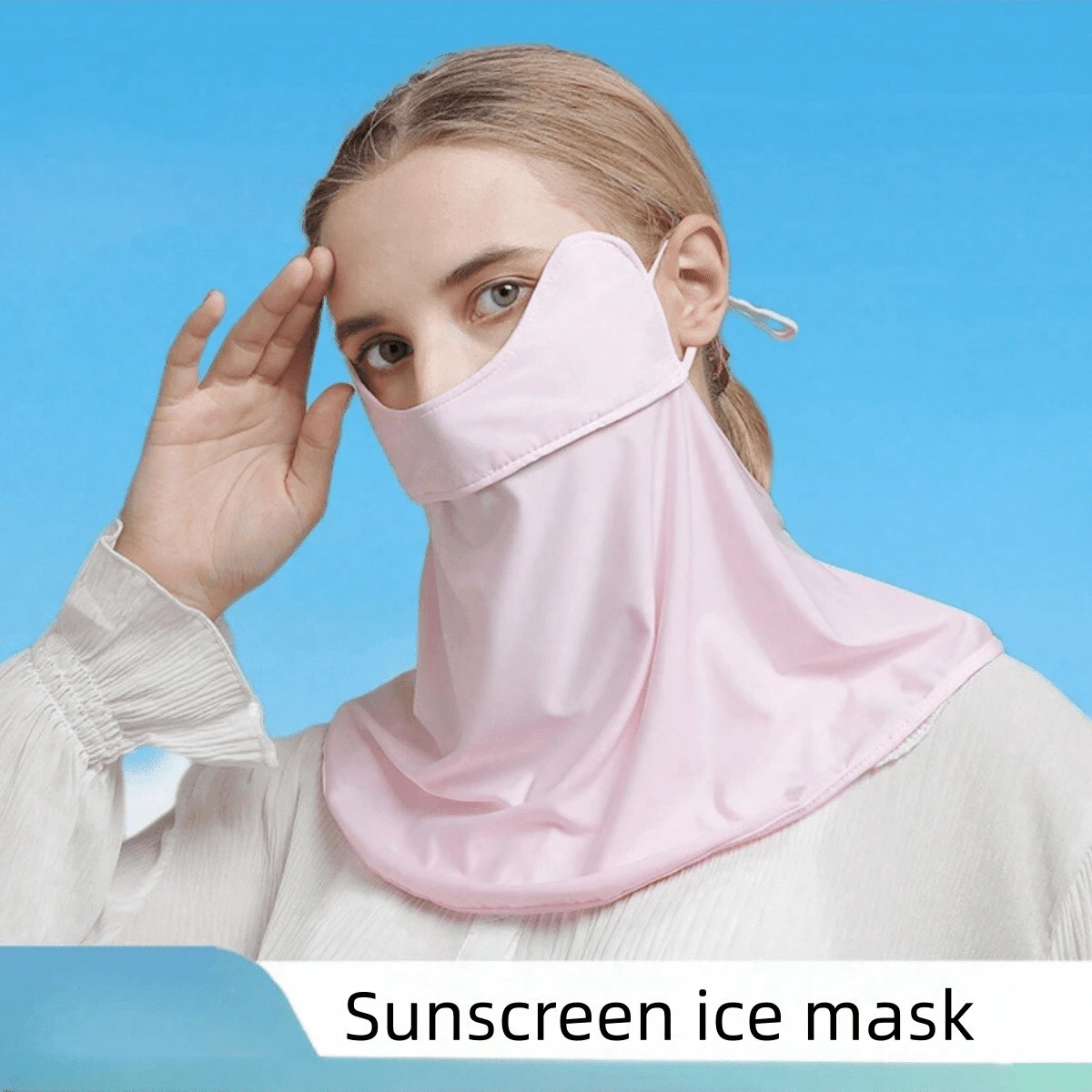 1 Stück, Frauen Sommer Eis Seide Sonnenschutzmaske, Anti-UV ...
