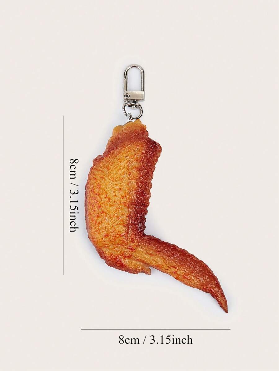 Simulated Meat Keychain, Fried Chicken Wings, Food Toys, PVC Barbecue ...