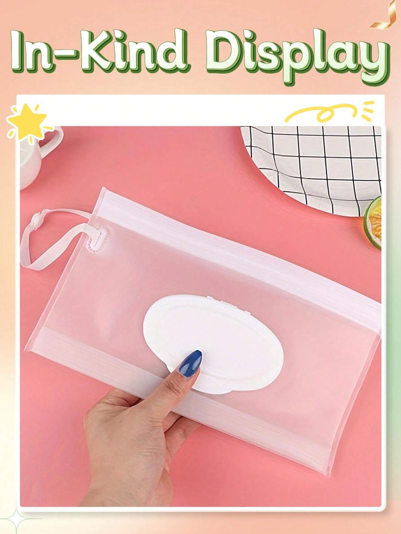 1pc Portable Wet Wipes Bag, Baby Wet Wipes Dispenser, Wet Wipes ...