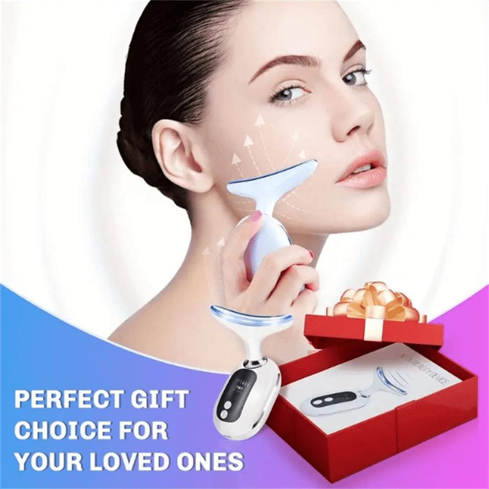 3-Color Light Neck Beauty Instrument, Facial Beauty Device With 3 ...