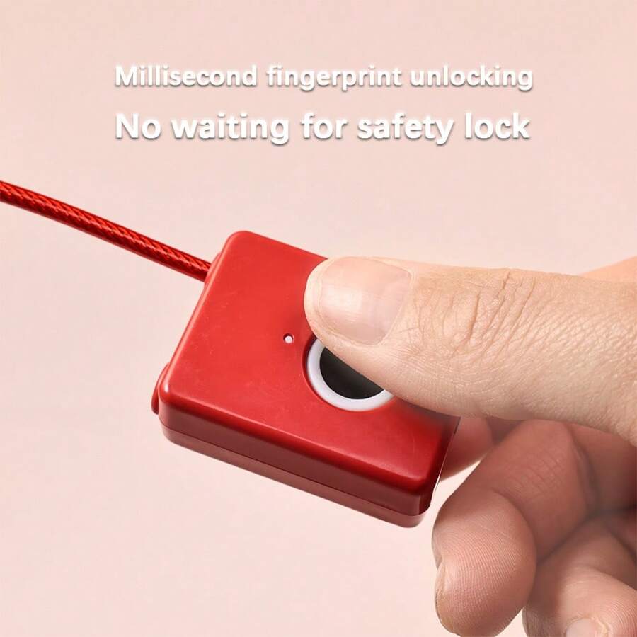 Smart Fingerprint Cable Lock, Password Lock, Multi-Purpose Lock For ...