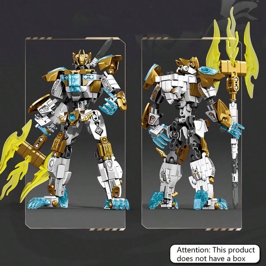 Transformable Robot Building Block Toy Set, Featuring The Four Mythical ...