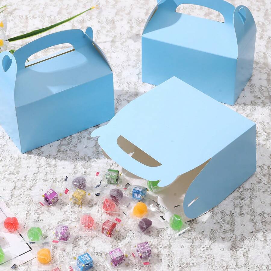 36 Pack Baby Blue Treat Boxes Gable Boxes Party Favor Goodie Boxes ...