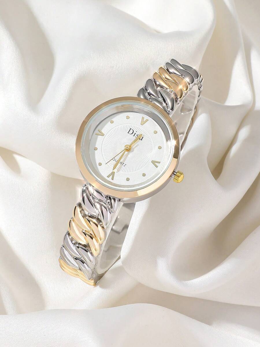 DISU DISU Classic Fashion Two-Tone Stainless Steel Strap Ladies ...