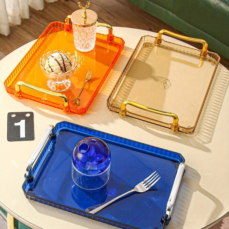 Elegant And Versatile Tray, Equipped With Convenient Handles - Perfect ...