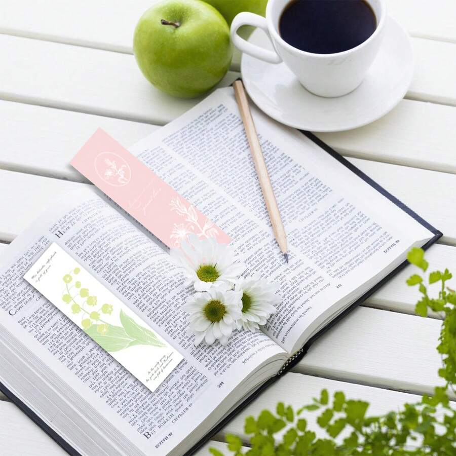 20 Pcs Paper Bookmarks, Natural Style Embossed Pop-Up Bookmarks With ...