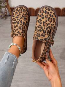 New Retro Round Toe Flat Loafers, Soft Bottom Slip-On Peas Women Shoes ...