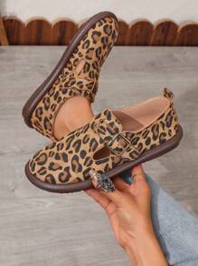 New Retro Round Toe Flat Loafers, Soft Bottom Slip-On Peas Women Shoes ...