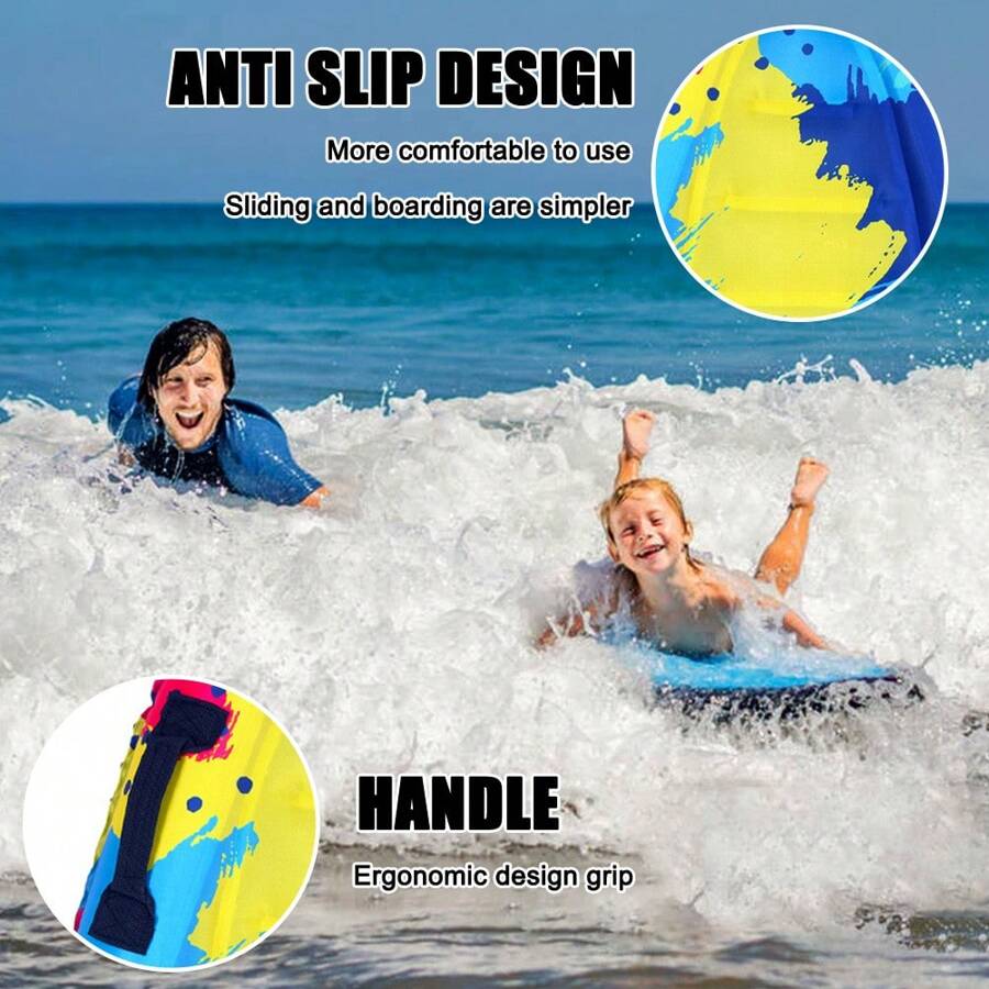 Portable Inflatable Surf Body Board, Portable Bodyboard With Handles ...