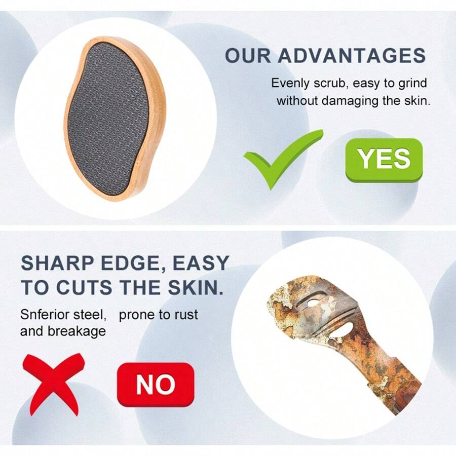 Nano Glass Foot File Pedicure Tool With Bamboo Handle, 3 In 1 Set ...