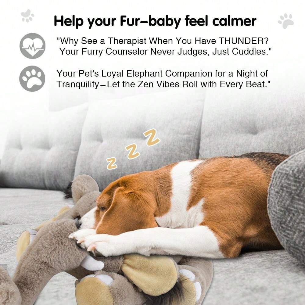 Mammoth Elephant Puppy Heartbeat Stuffed Toy For Dogs. Pet Stress ...