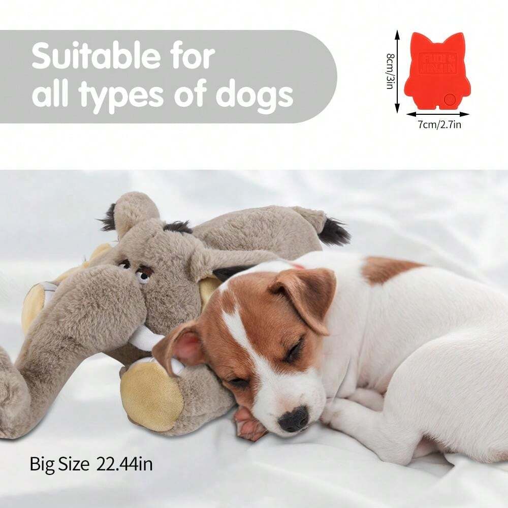 Mammoth Elephant Puppy Heartbeat Stuffed Toy For Dogs. Pet Stress ...