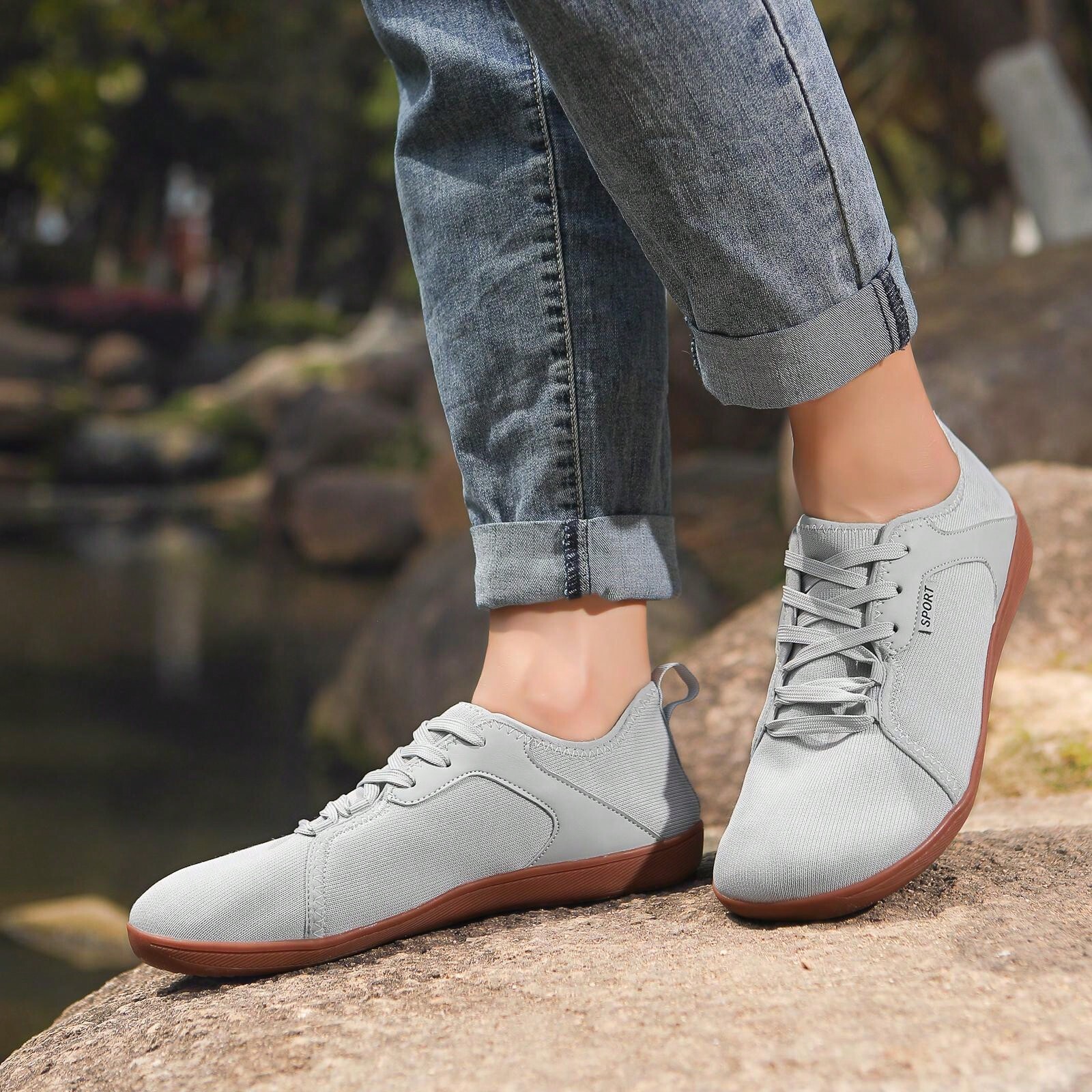 Chaussures de marche extérieures à semelle souple à orteils larges et ...