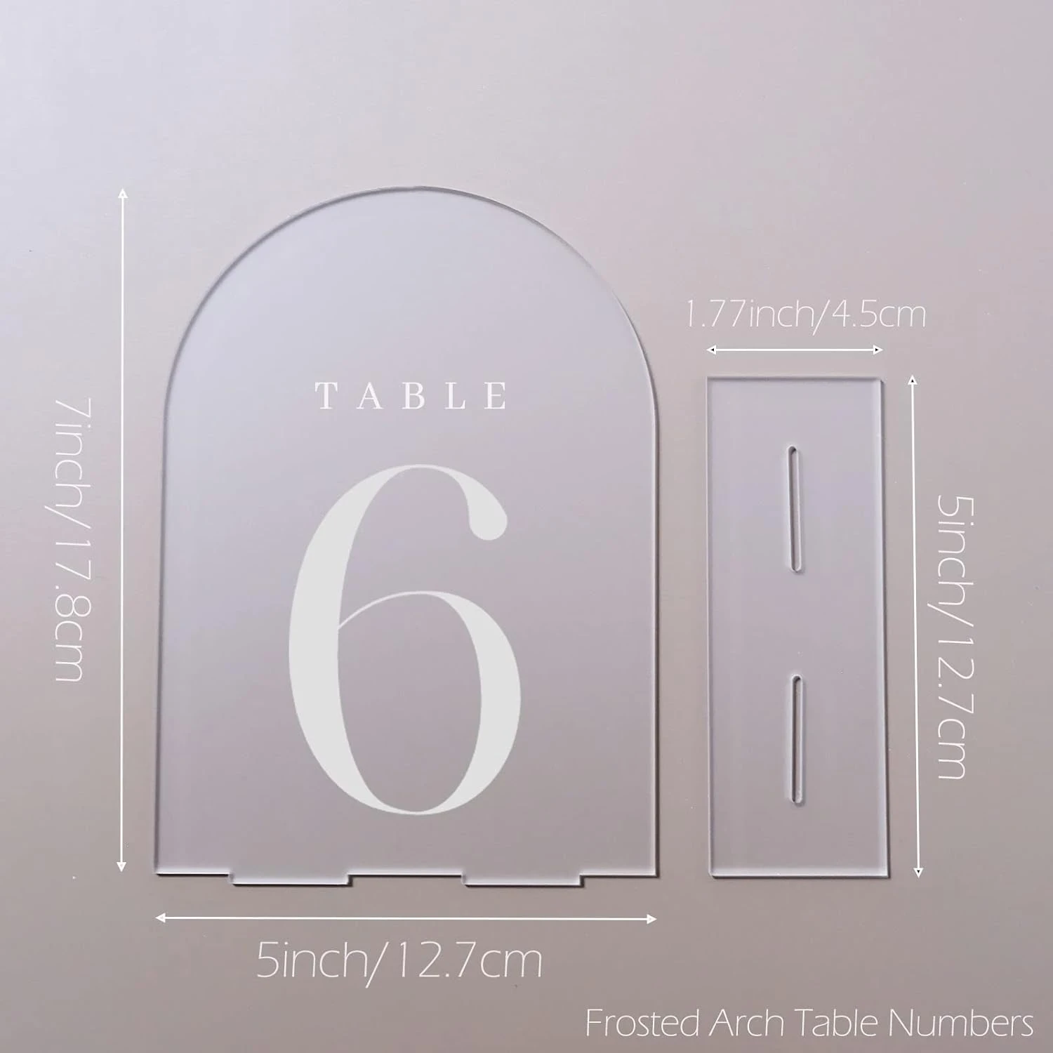 Wedding Table Numbers, 5x7 Inch Mirror Arch Table Numbers With Stands ...