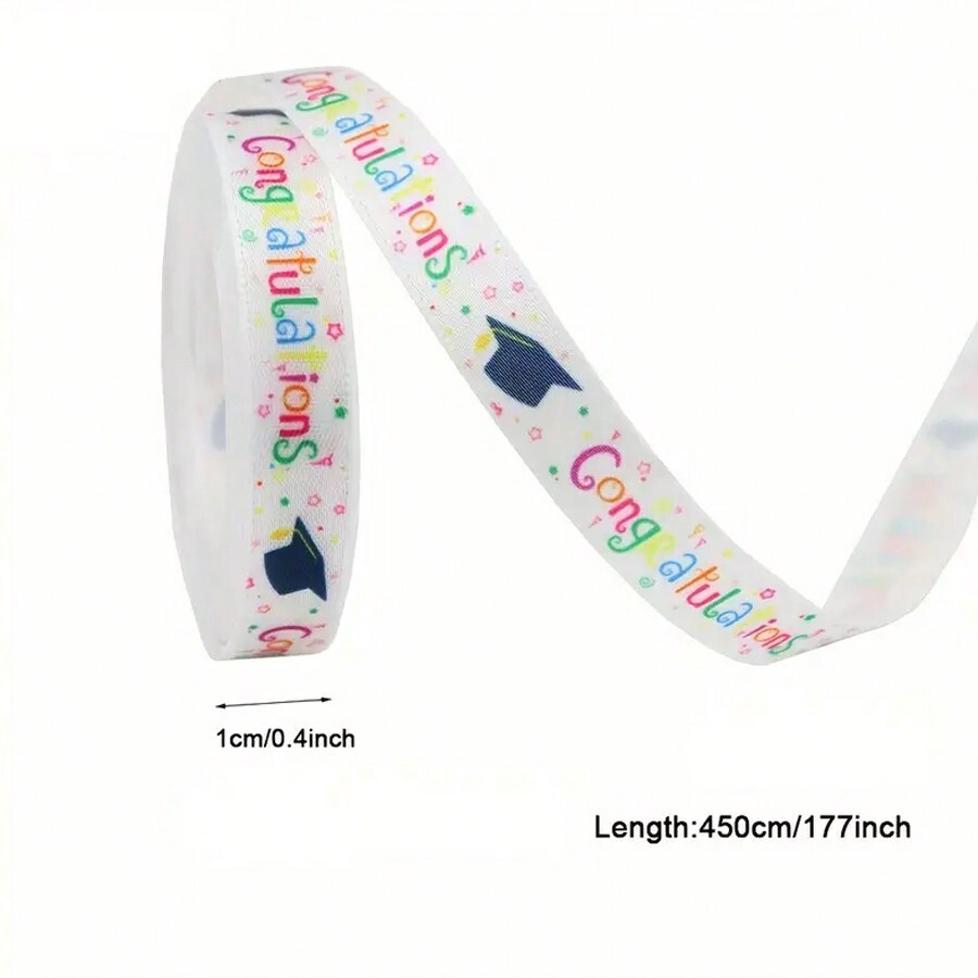 1 Roll, Graduation Grosgrain Ribbons Class Of 2024 Ribbons Congrats ...