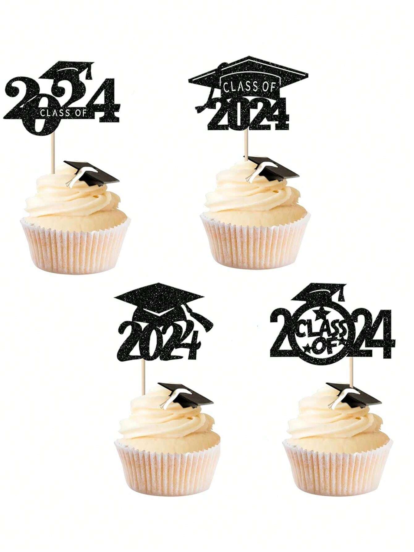 12 piezas Toppers de pastel de Graduación, Toppers de pastel con forma ...