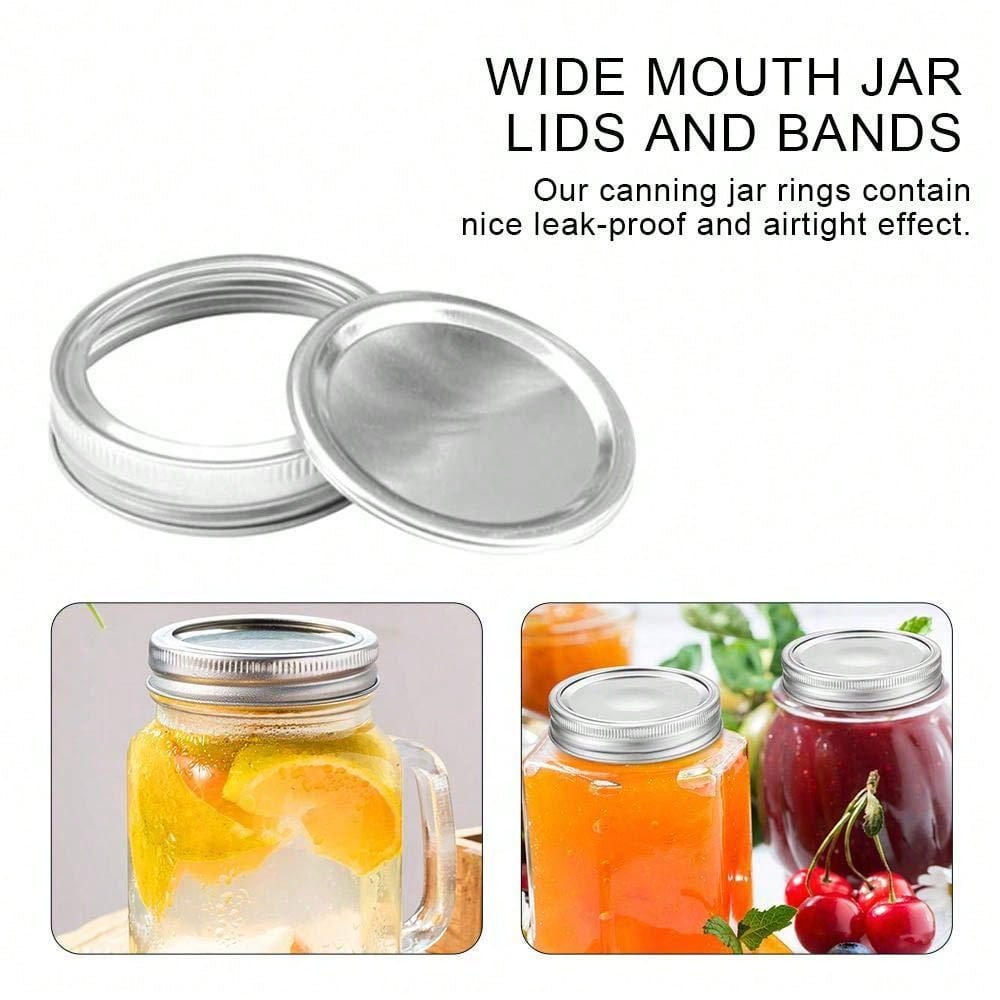 12pcs Lids, Mason Jar Lid, Split Cover, Round Tinplate Cover, Mason Lid ...