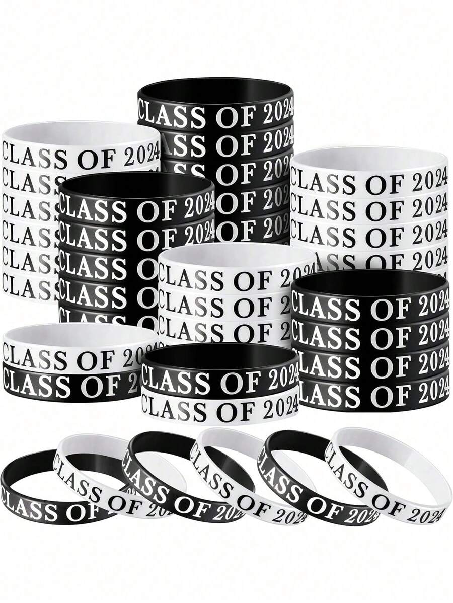 15pcs Class Of 2024 Wristbands Graduation Silicone Wristbands Class Of ...