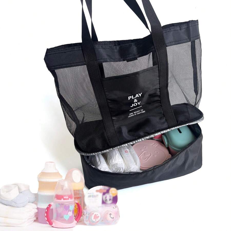 Portable Baby Diaper Storage Bag, Shoulder Mommy Bag, Wet And Dry ...