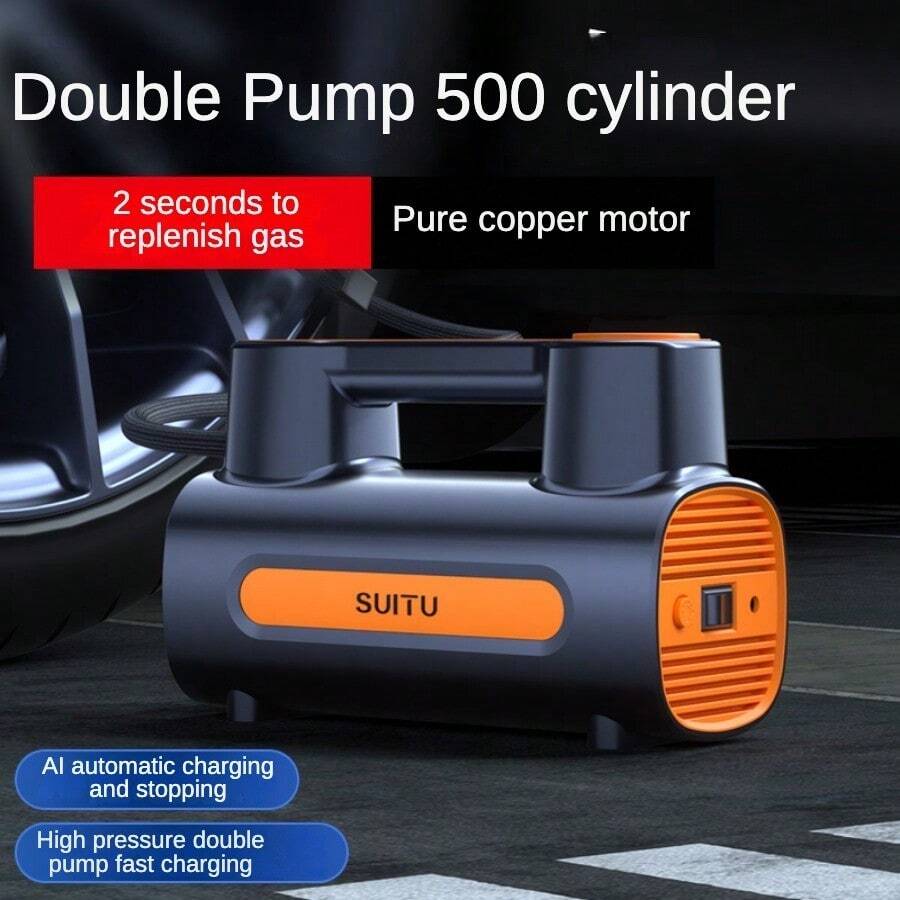 SUITU Car Mounted Inflation Pump Wired Wireless Intelligent Car ...