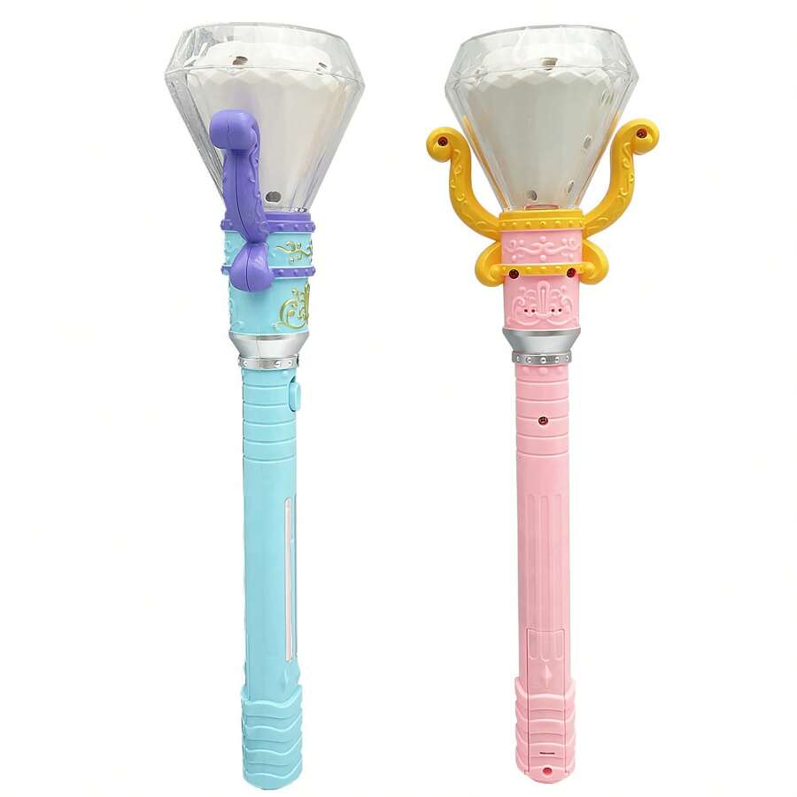 Diamond Light Up Wand Spinning Princess Show Spinning Flashing LED ...