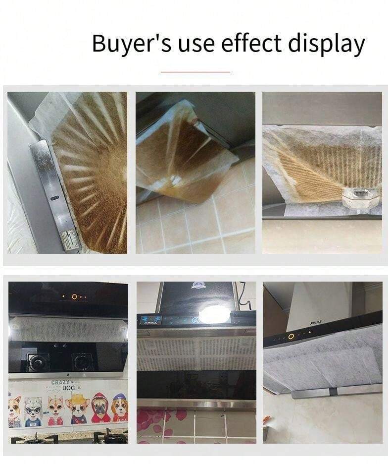 12pcs Self-Cleaning Kitchen Range Hood Filter Paper, Oil Smoke-Proof ...