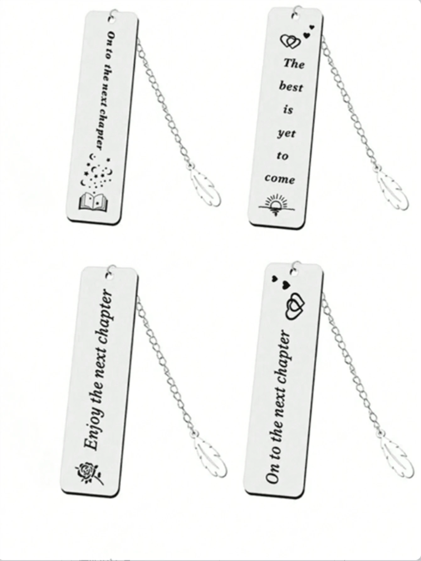 A Set Of New Stainless Steel Frosted Bookmarks Leaf Tassels Holiday ...