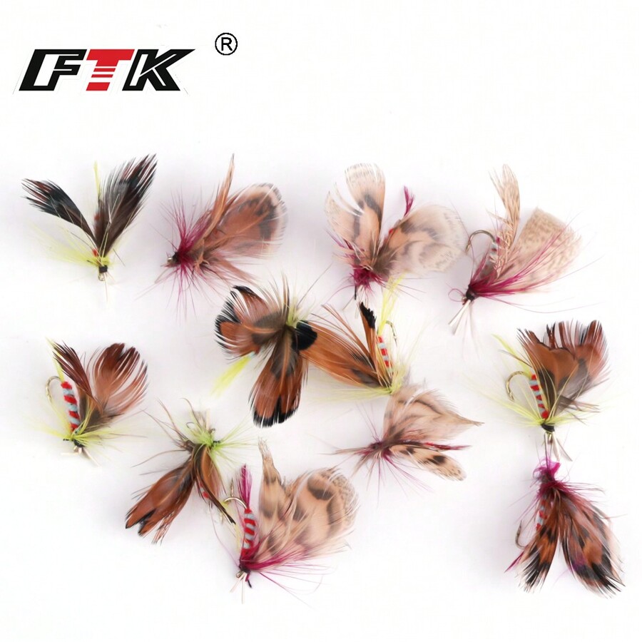 FTK Fly Fishing Fly Set Fly Combo Trout Bass Fishing 48 Piece Dry Fly ...
